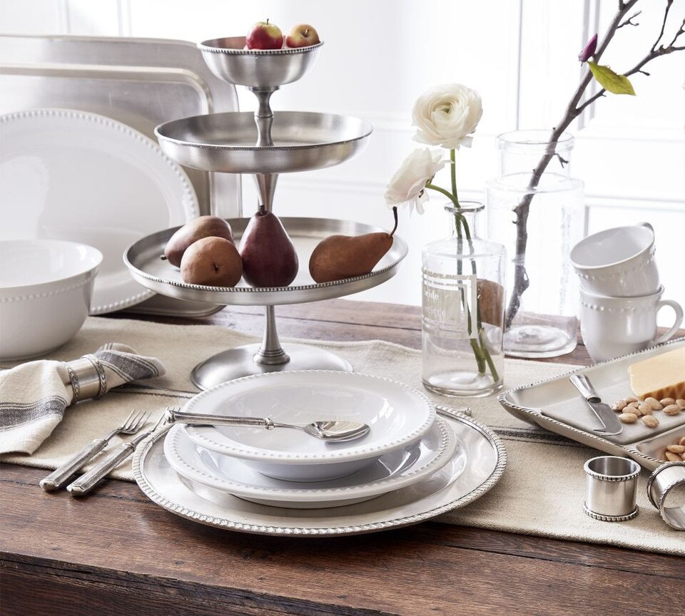 Emma Beaded Stoneware Dinnerware Collection | Pottery Barn Australia